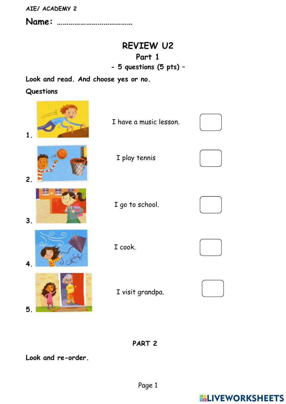 Review u2.2 1517167 | Hongevora | Live Worksheets