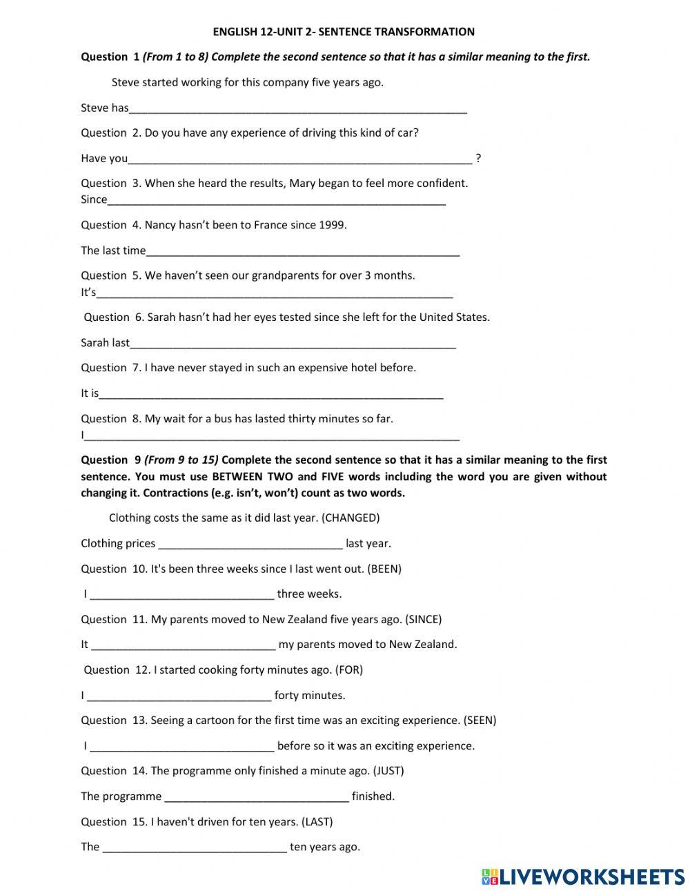 Sentence transformation 1517788 | Zentosa | Live