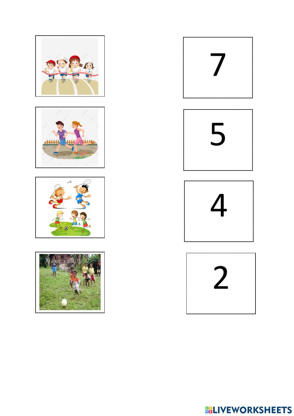 Sports online exercise for preschool | Live Worksheets