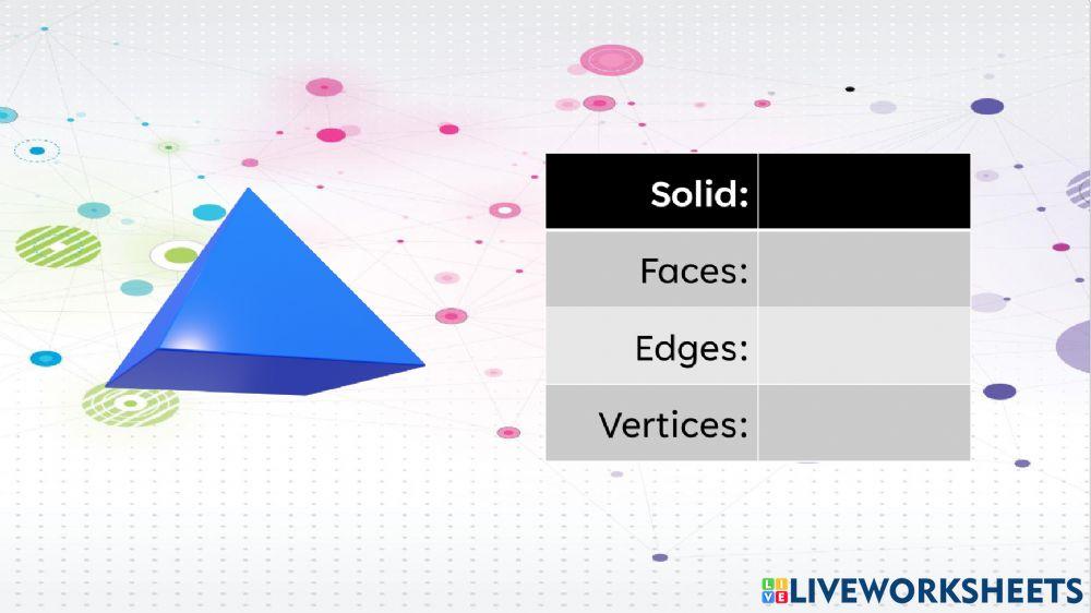 Solid Shapes - characteristics worksheet | Live Worksheets