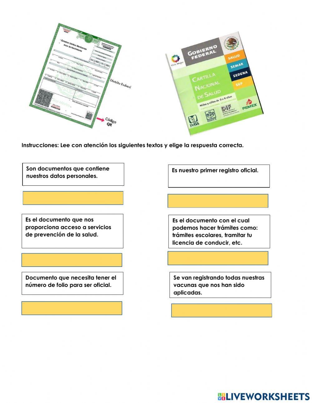 Documentos ofic… | Free Interactive Worksheets | 1518916