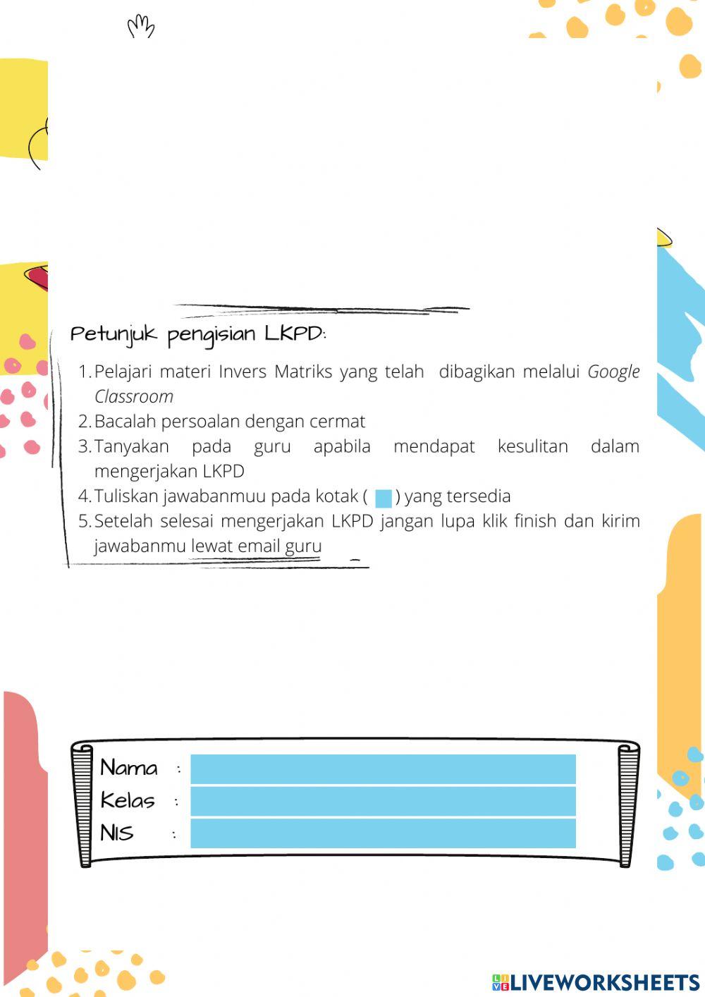 1520072 | Lkpd invers matriks | Risa Andriani