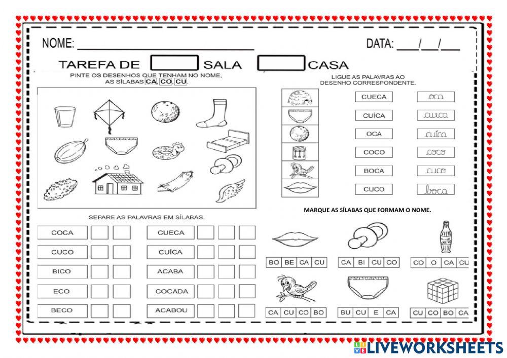 Letra c interactive activity for ENSINO FUNDAMENTAL | Live Worksheets
