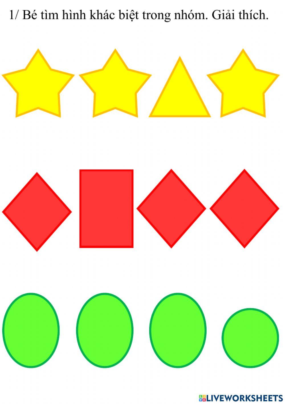 Classification exercise for Preschool | Live Worksheets