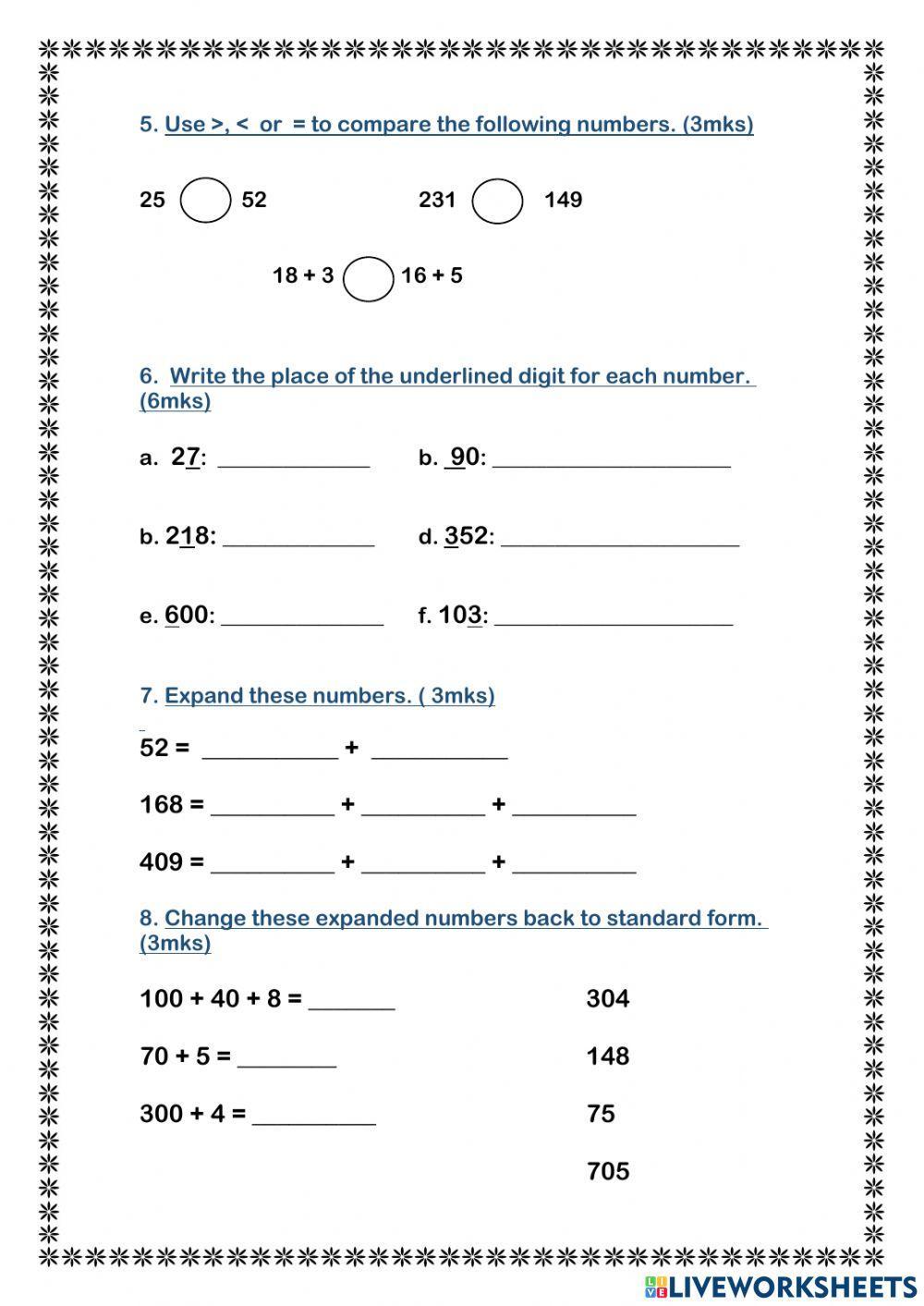 Mathematics Eva… | Free Interactive Worksheets | 1519544