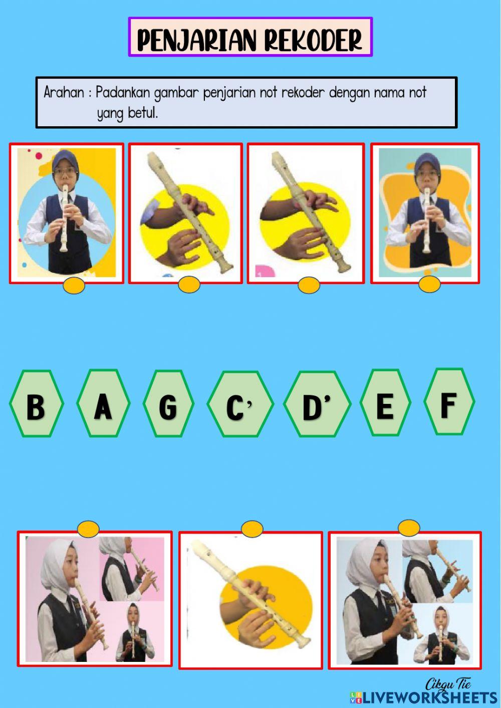 Penjarian Not R… | Free Interactive Worksheets | 1520783