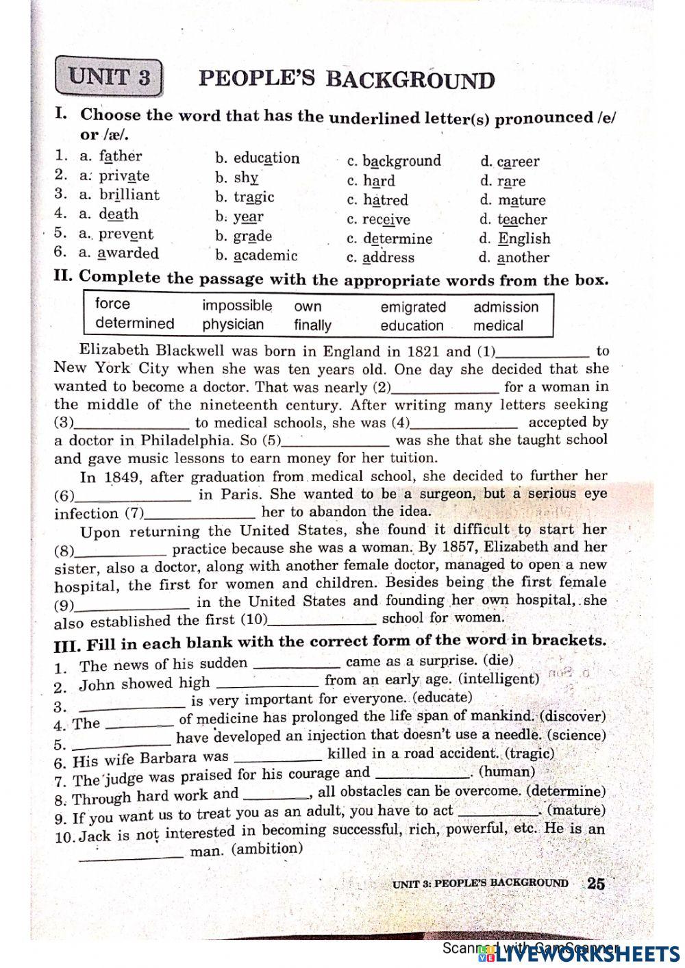 English10 worksheet | Live Worksheets