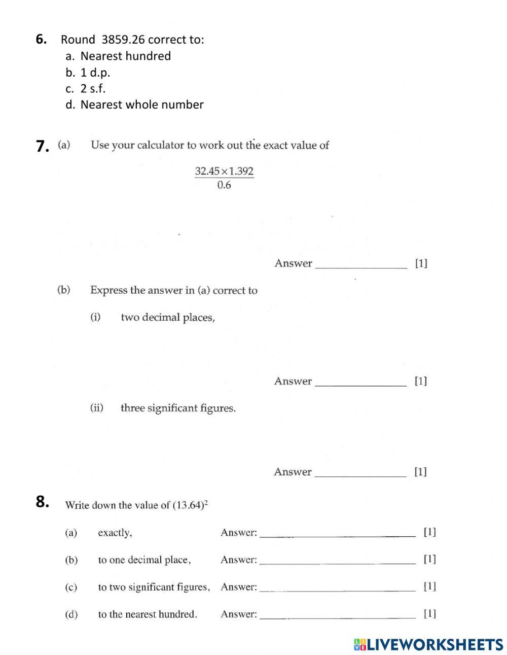1521432 | Approximation | Vonettelowe | Liveworksheets
