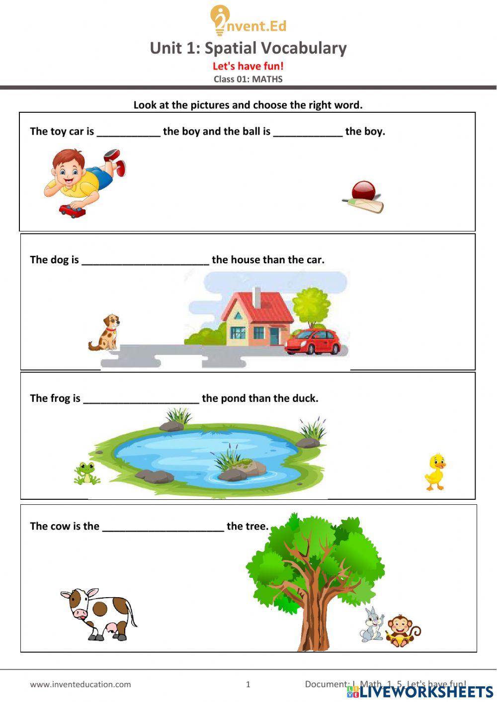 LET'S HAVE FUN! CLASS 1 UNIT 1 NEAR FAR 3442690