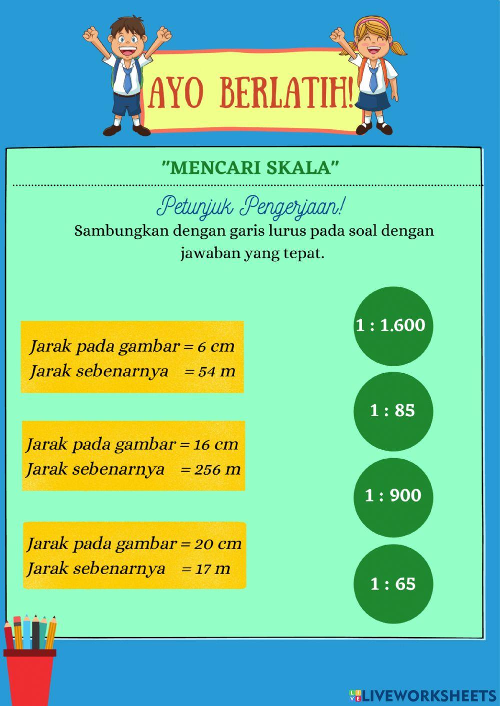 Lkpd matematika skala worksheet | Live Worksheets