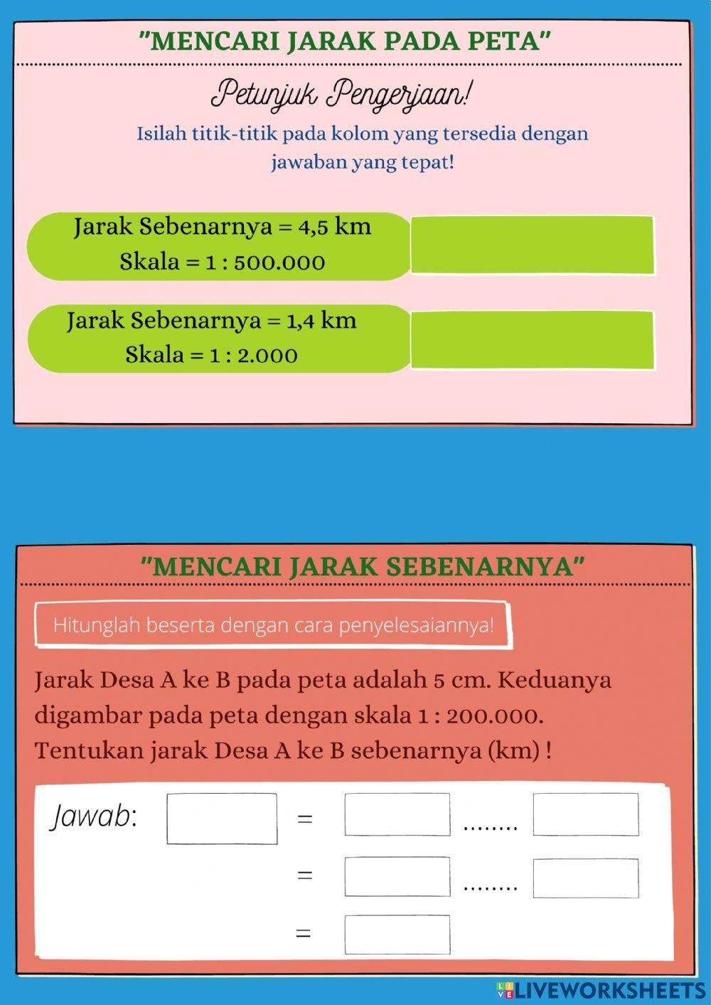 Lkpd matematika skala worksheet | Live Worksheets