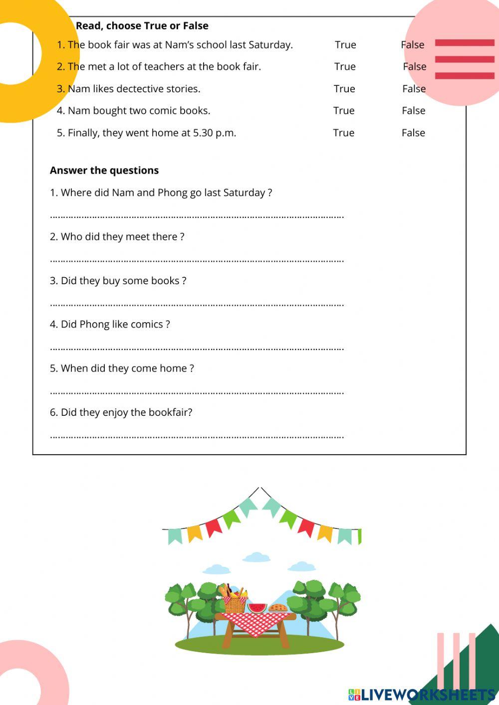 Mini test 4-Grade 5 worksheet | Live Worksheets