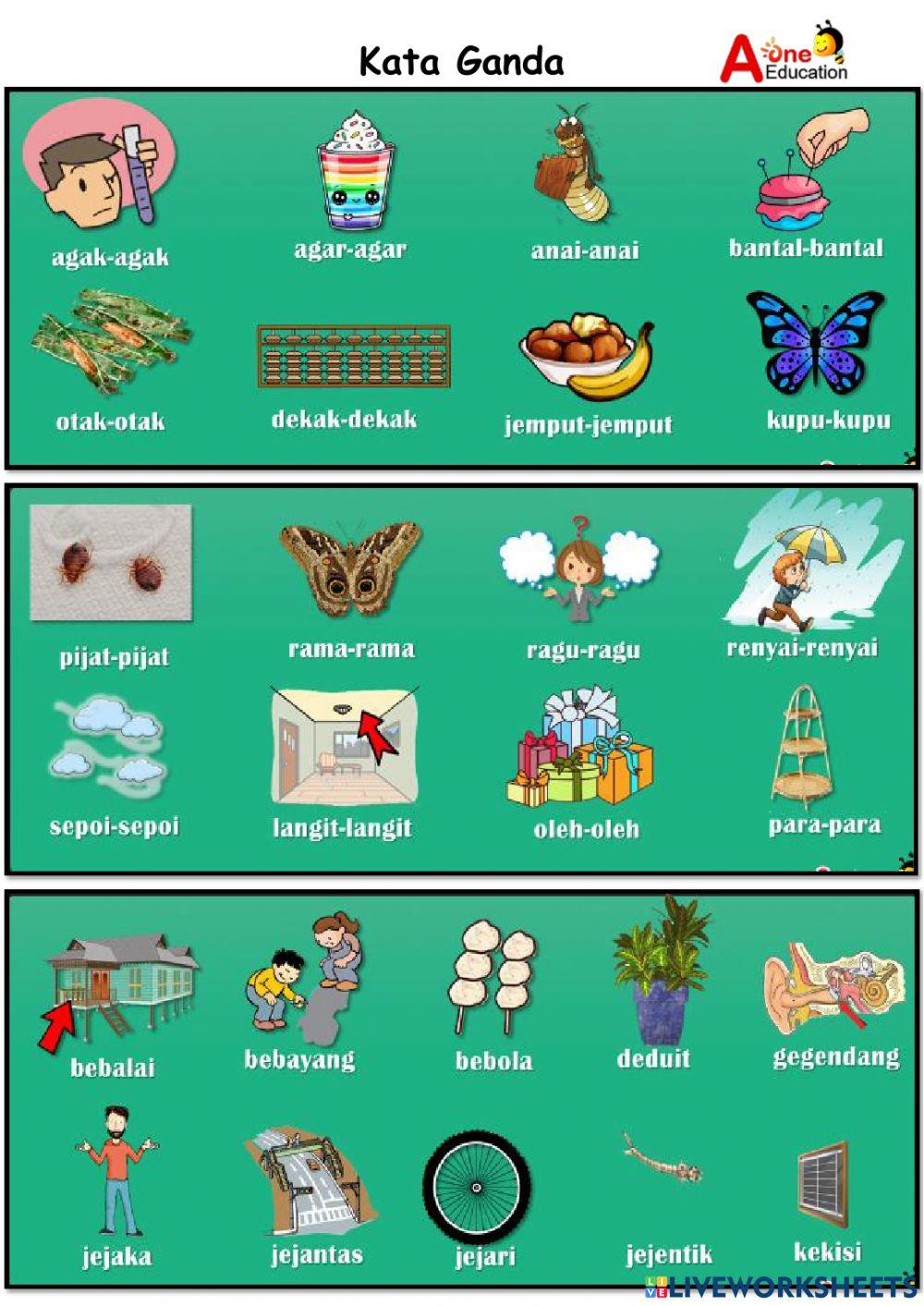 Kata Ganda 1 interactive worksheet | Live Worksheets