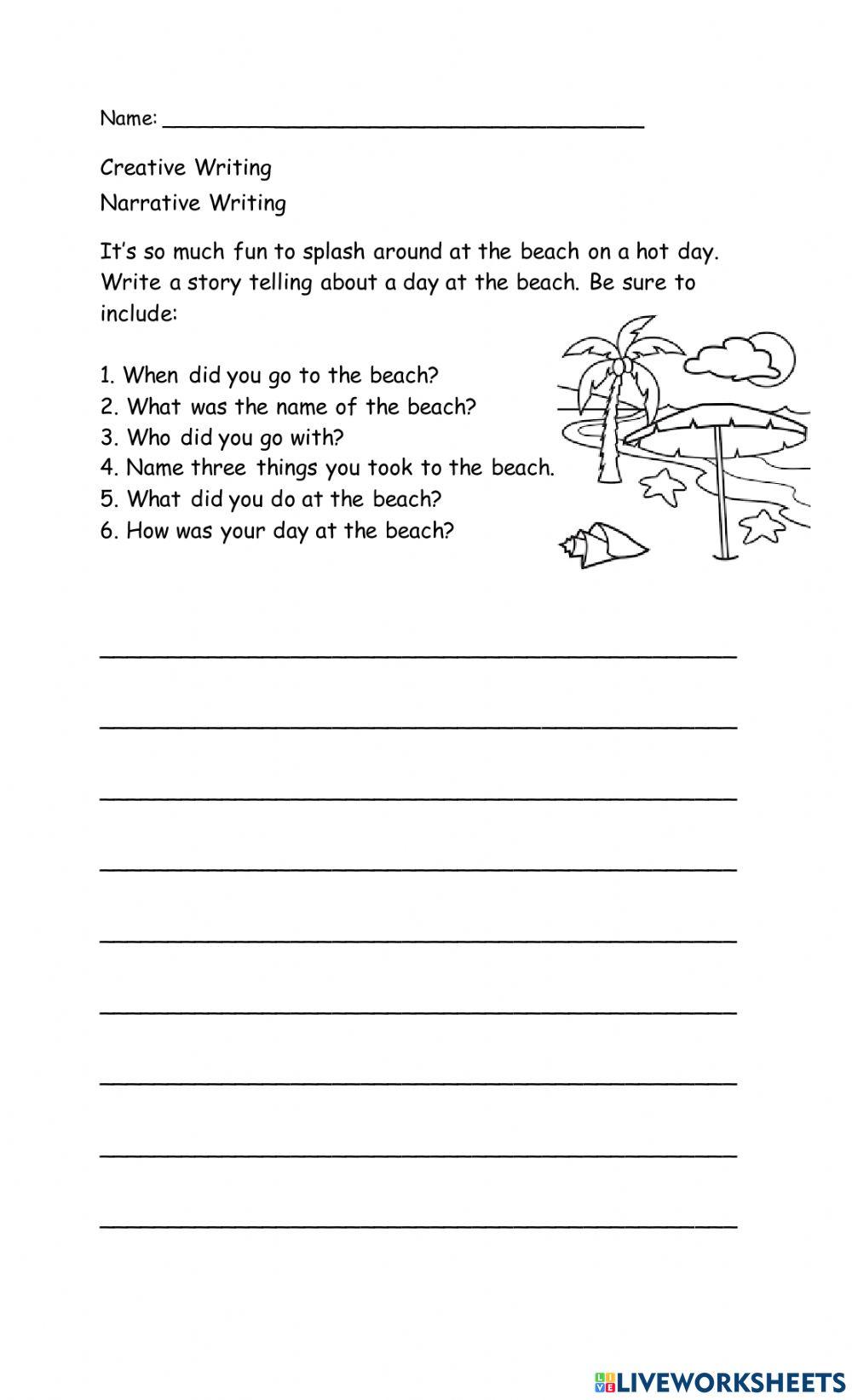 Narrative A Day… | Free Interactive Worksheets | 5205669