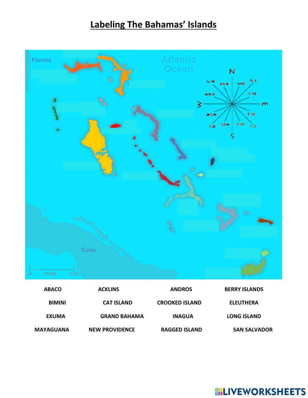 Label The Baham… | Free Interactive Worksheets | 1523038