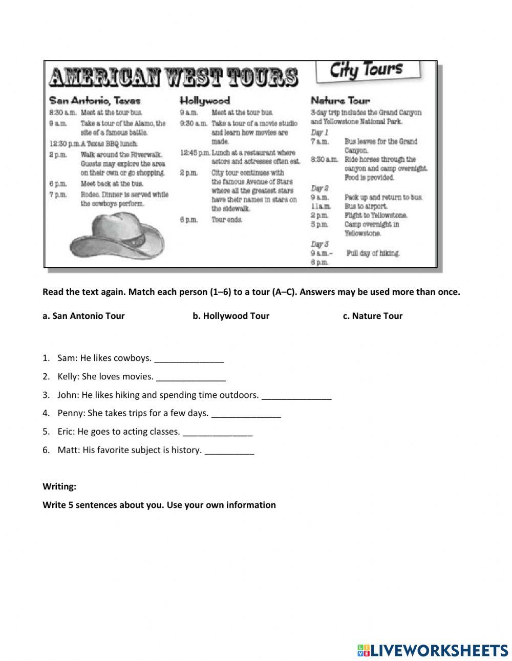 Tnf 2 final test worksheet | Live Worksheets