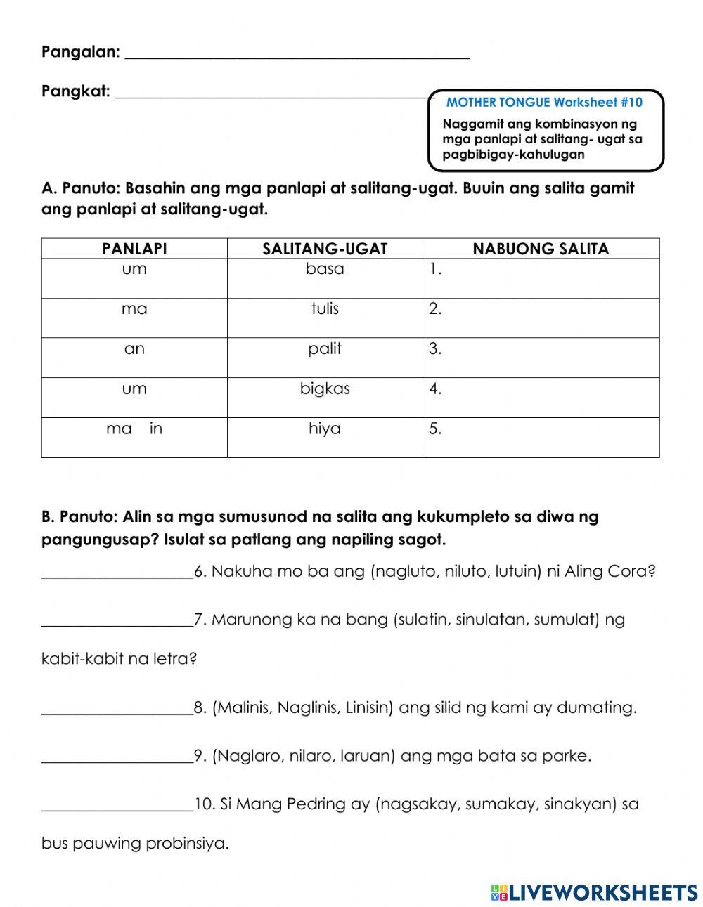 Quiz 4 M6 Pagbuo Ng Mga Bagong Salita Gamit Ang Panlapi At Salitang ... Quiz 4 M6 Pagbuo Ng Mga Bagong Salita Gamit Ang Panlapi At Salitang ...