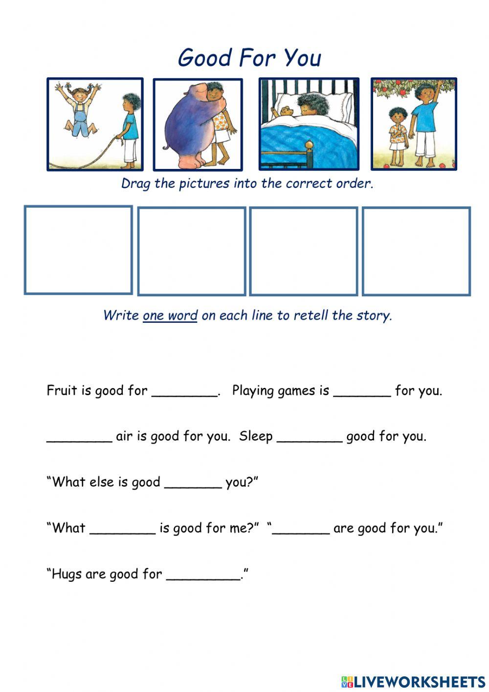 Good For You worksheet | Live Worksheets