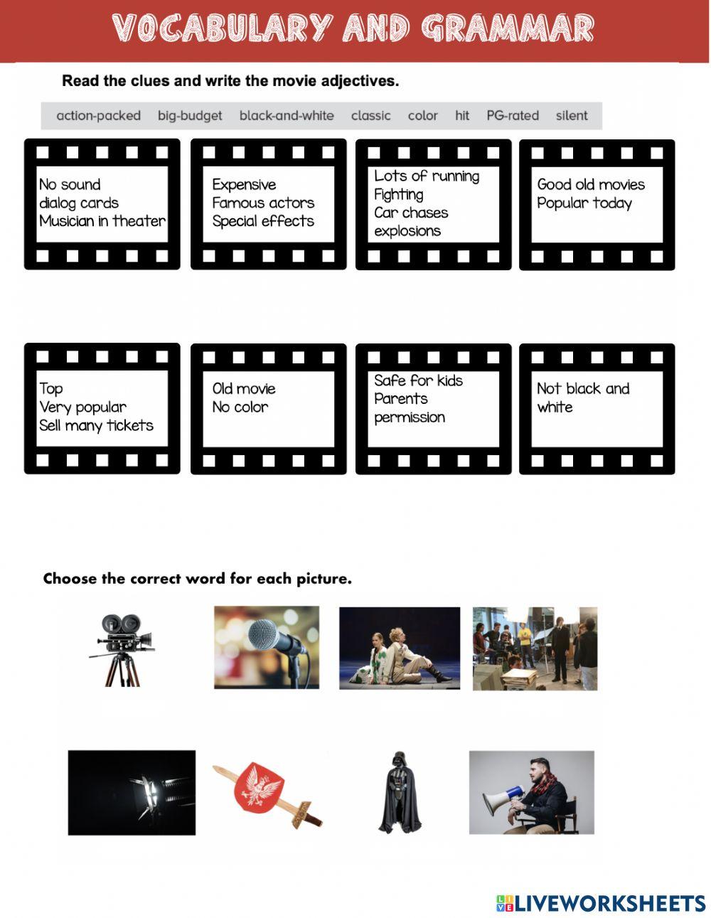 Movies 1418 | Grisel Valle | Live Worksheets