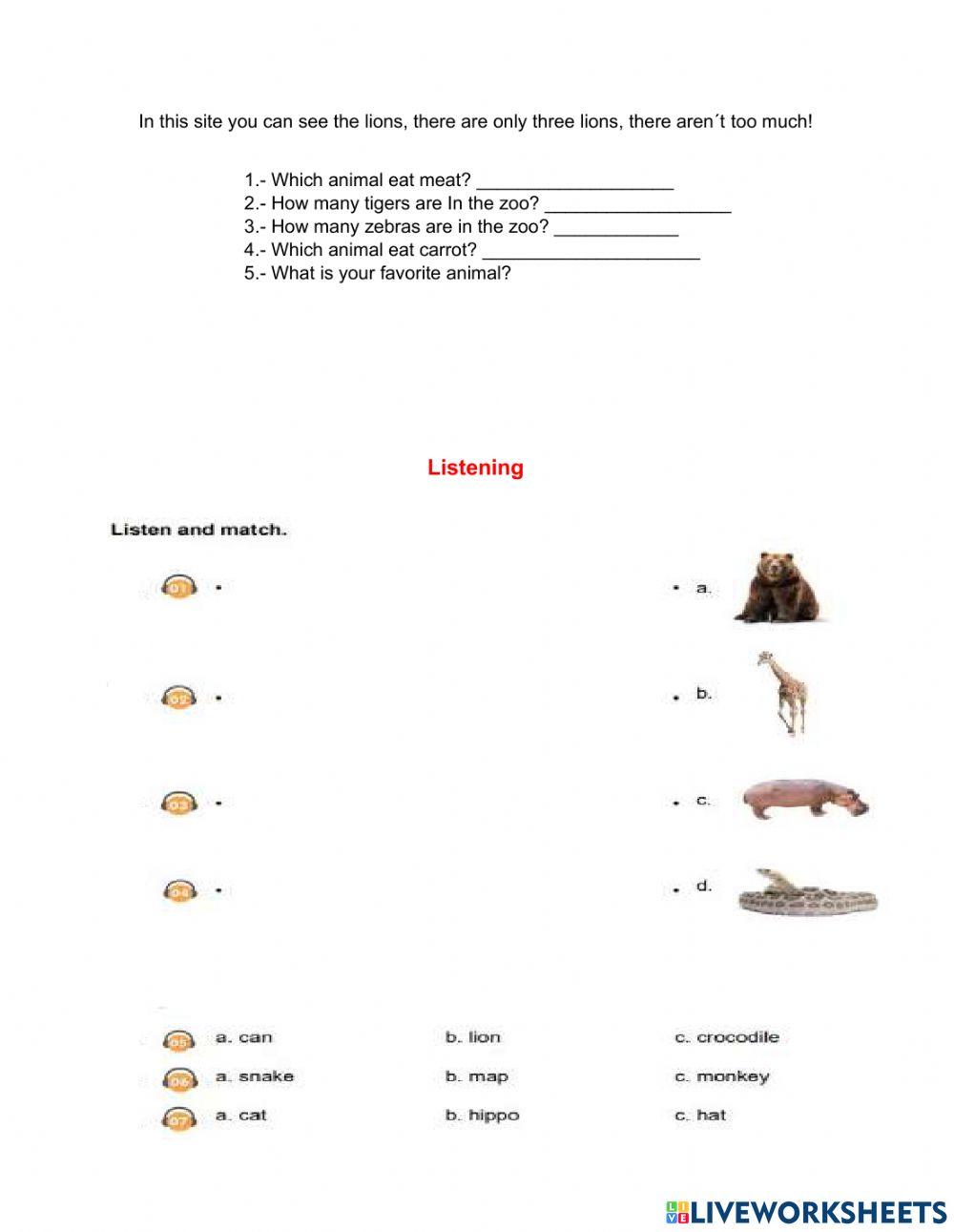 English exam 2nd grade interactive worksheet | Live Worksheets