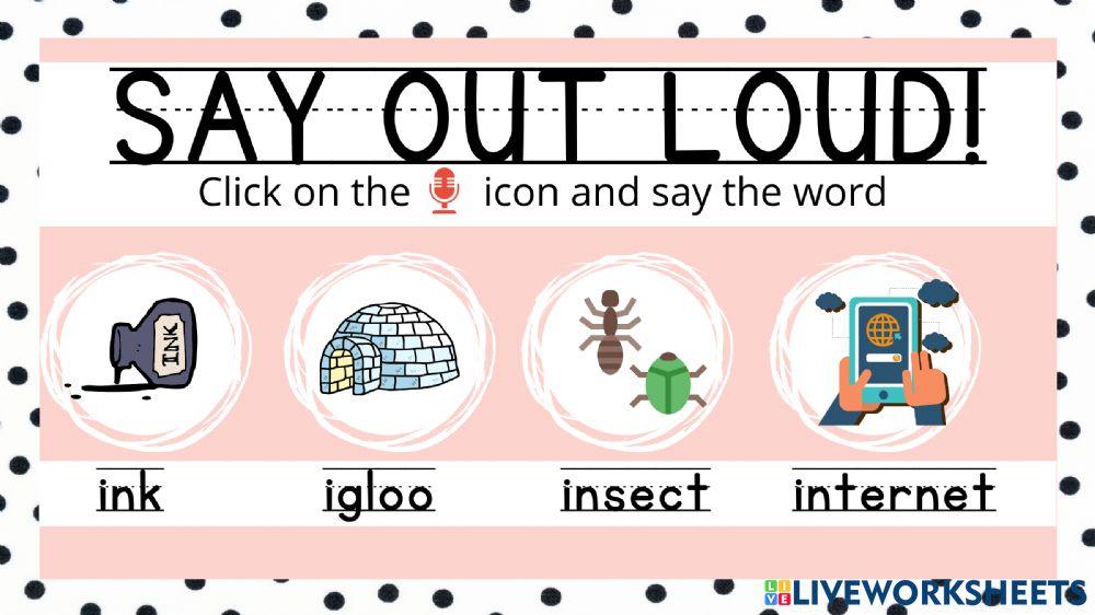 The 'i' sound worksheet | Live Worksheets