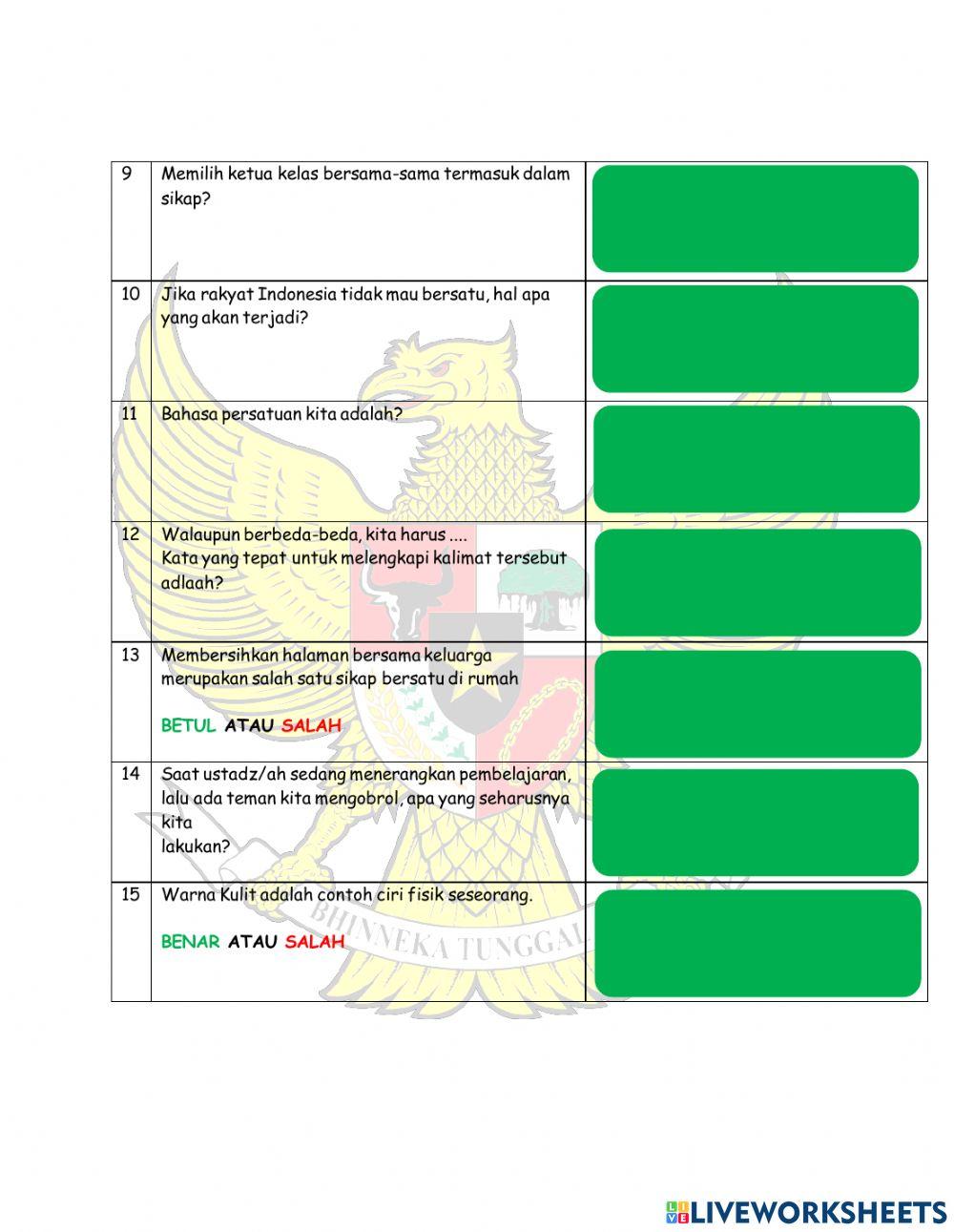 Kuis PPKn | Free Interactive Worksheets | 1525793