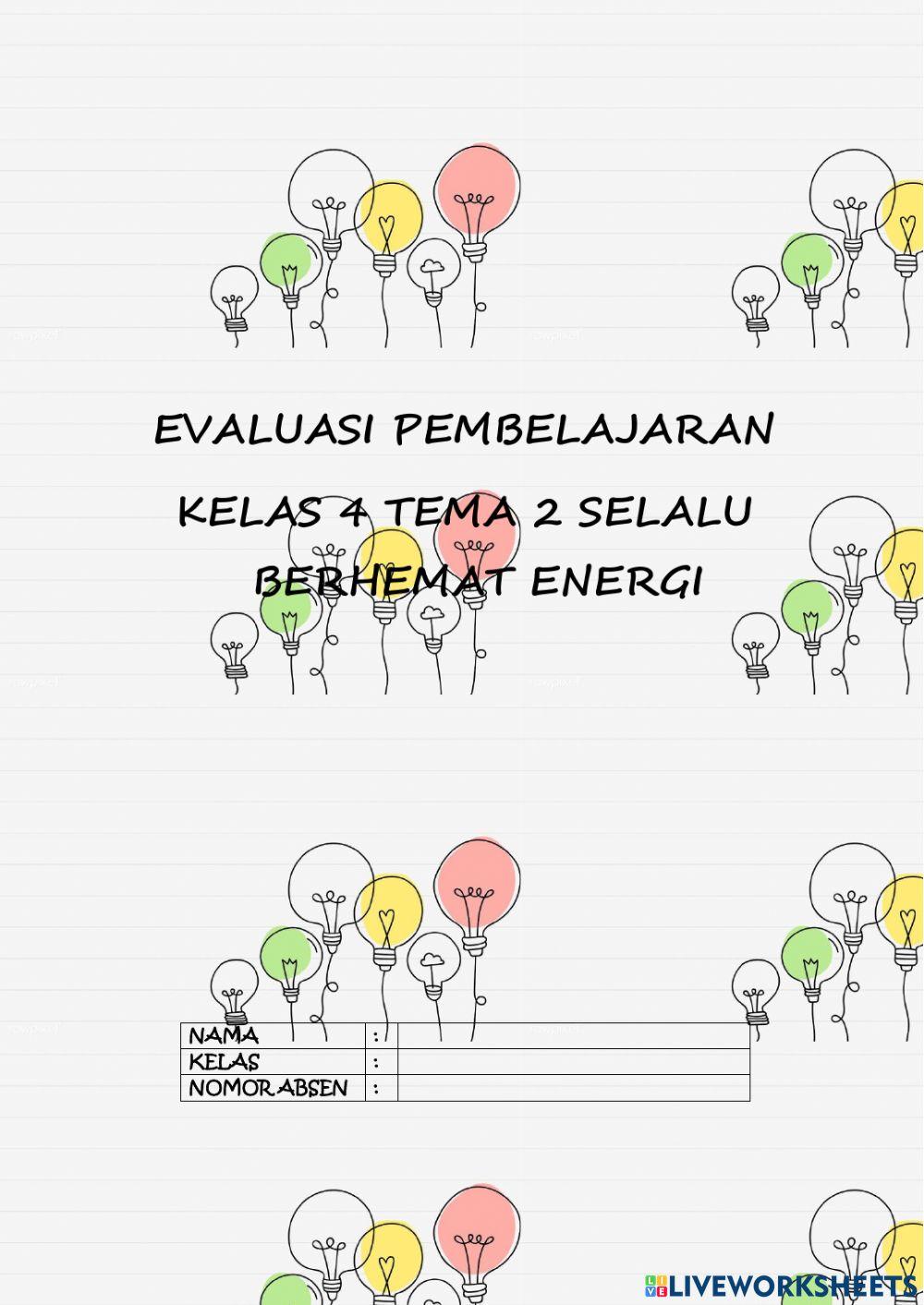 Liveworksheet Tematik muatan IPA Kelas 4 Tema 2 Subtema 2 worksheet | Live Worksheets