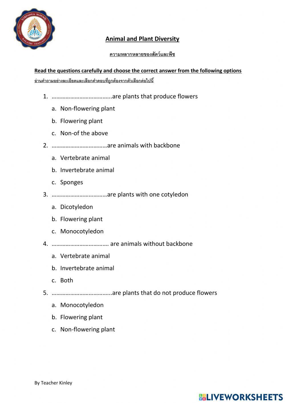 Diversity exercise | Live Worksheets