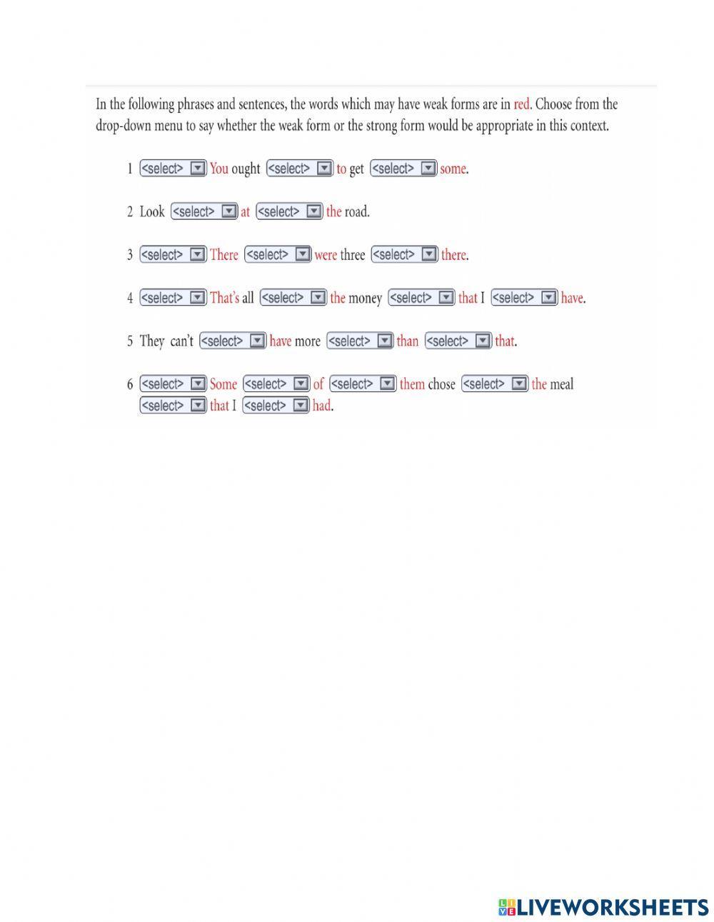 1526901 | Weak form | Nguyennhanhnue | LiveWorksheets