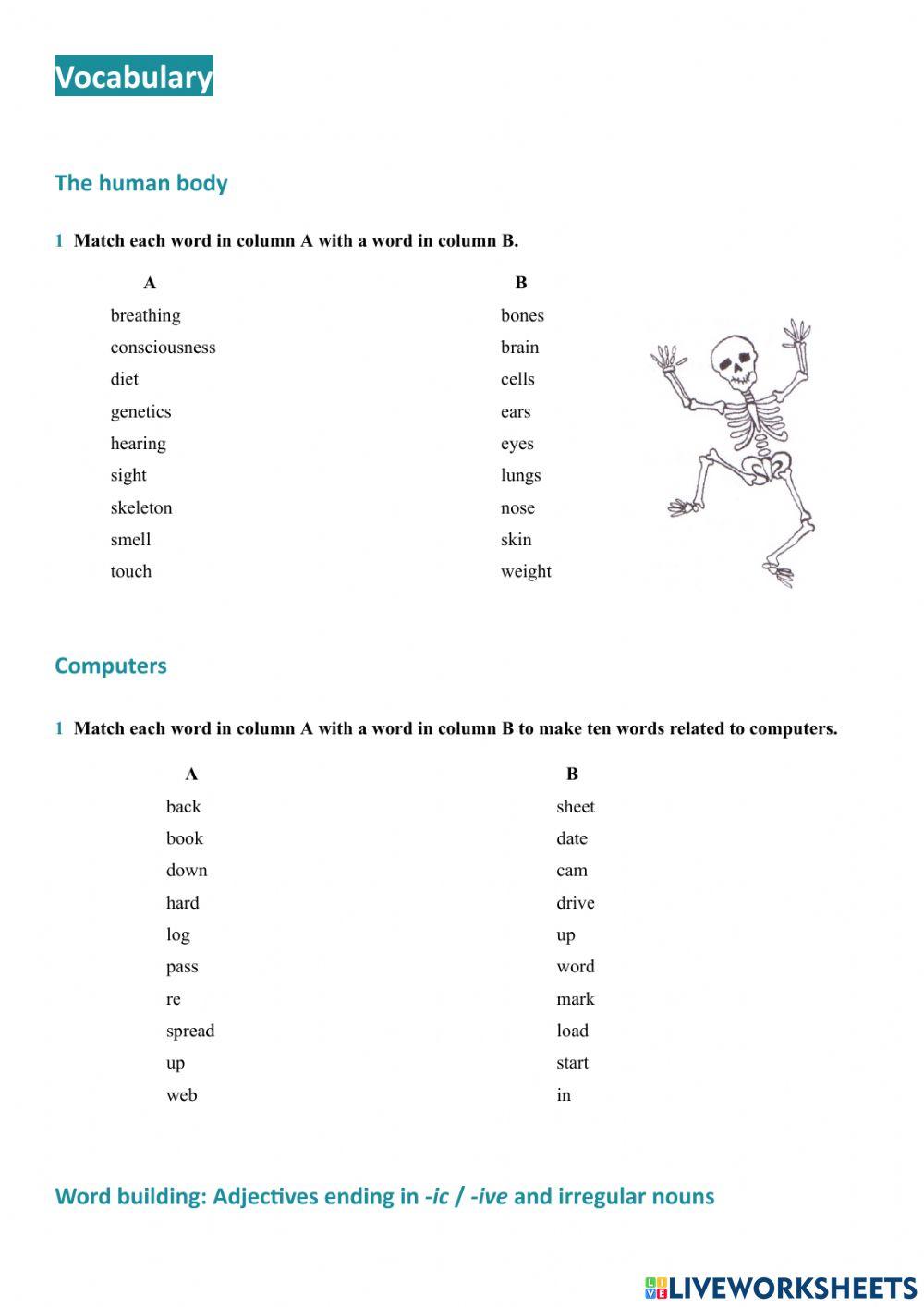 Unit 8 - Vocabulary online exercise for | Live Worksheets