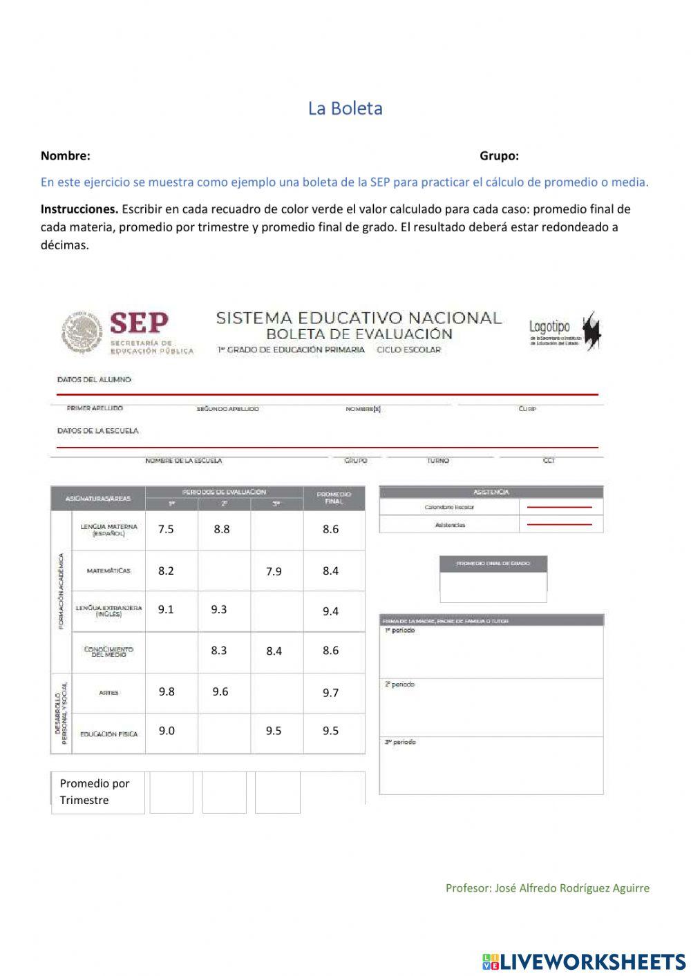 La Boleta 2.0 1527055 | José Alfredo Rodríguez Aguirre