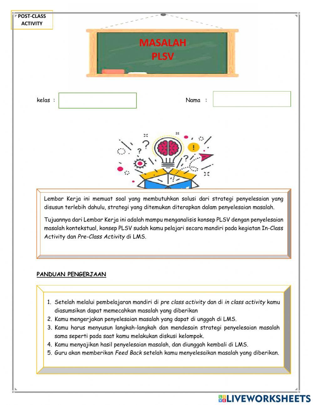 Plsv | Free Interactive Worksheets | 1527659