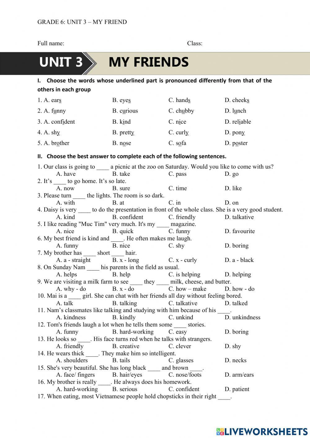 G6 - Unit 3 - HW2 worksheet | Live Worksheets