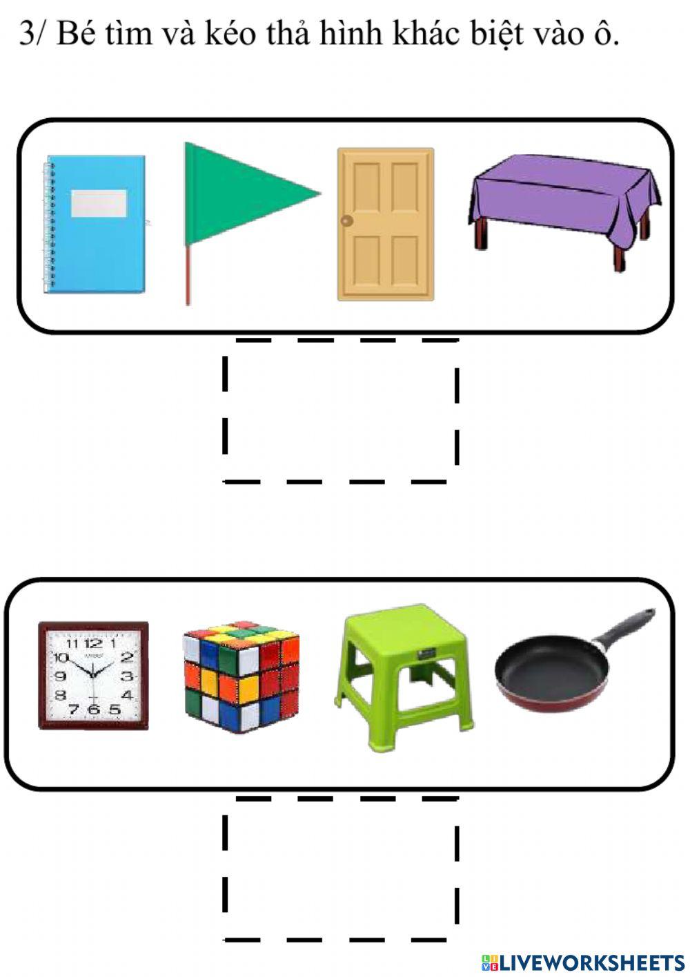 Classification online worksheet for preschool | Live Worksheets