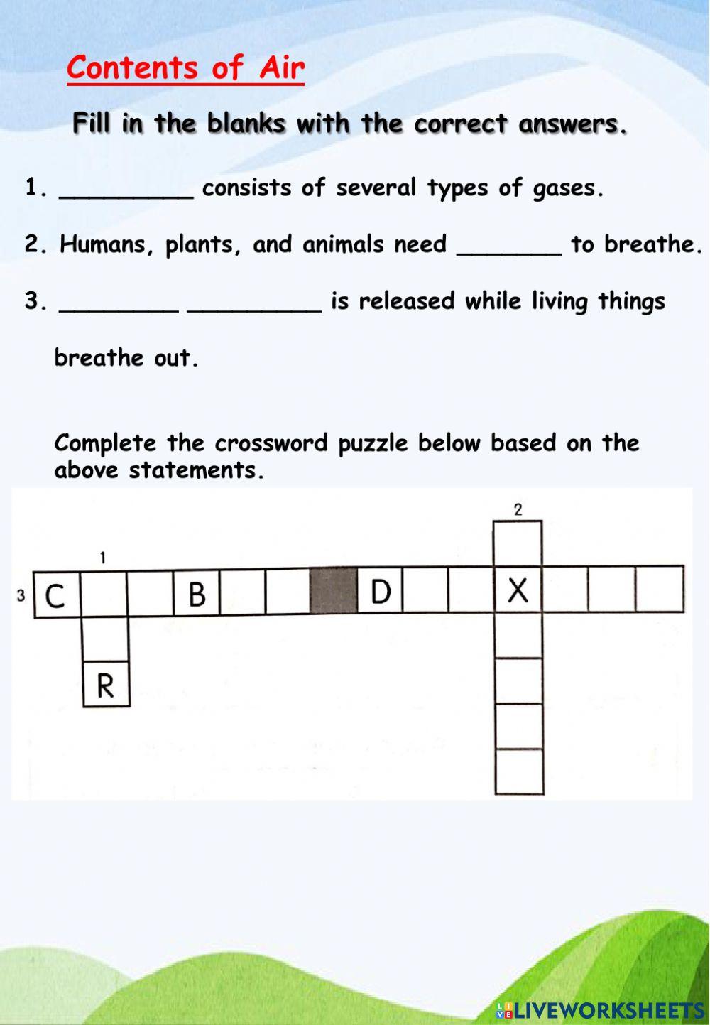 SCIENCE YEAR 2 SK TEBAKANG-AIR online exercise for | Live Worksheets