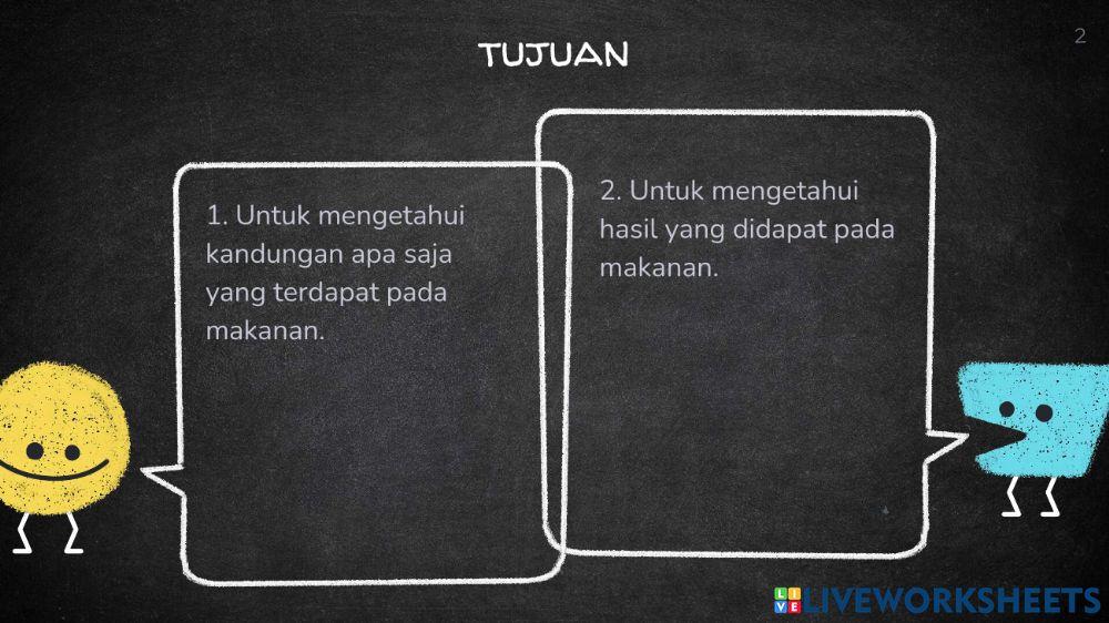 Uji Makanan activity | Live Worksheets