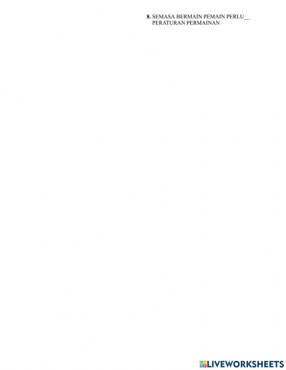 Adab bermain exercise | Live Worksheets