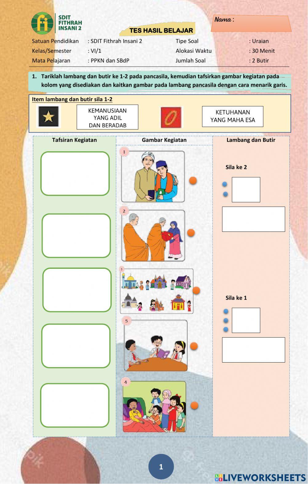 Kelas 6 Tema 1 Pb 2 interactive worksheet | Live Worksheets