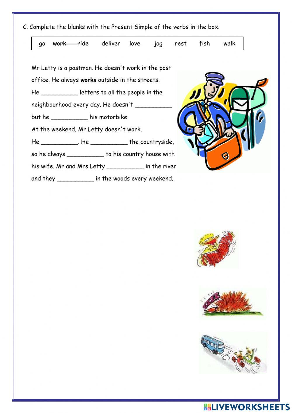 Simple present 1529724 | dianalg | Live Worksheets