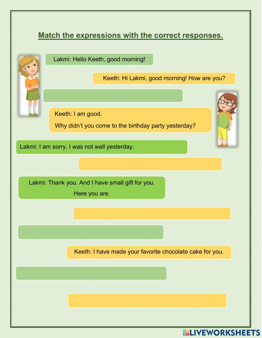 Role play online exercise for | Live Worksheets