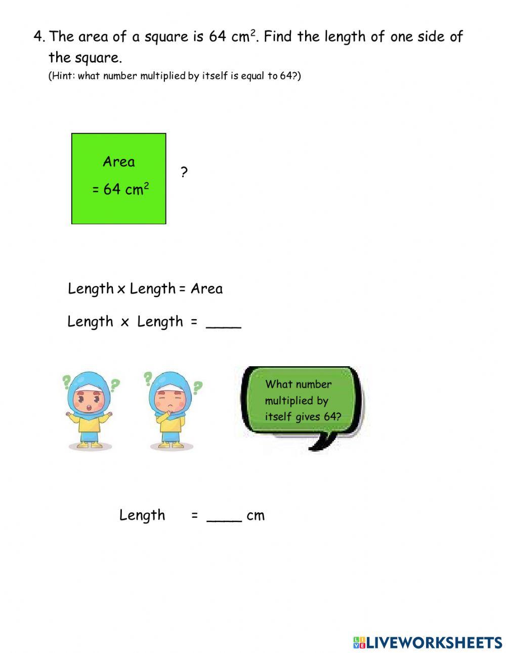 Finding the length or breadth of a rectangle and a square online ...