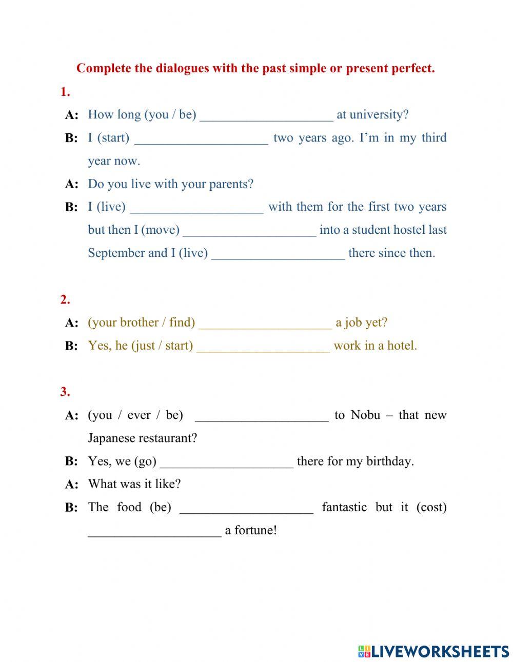 A2-2A-Grammar Bank-Practice worksheet | Live Worksheets