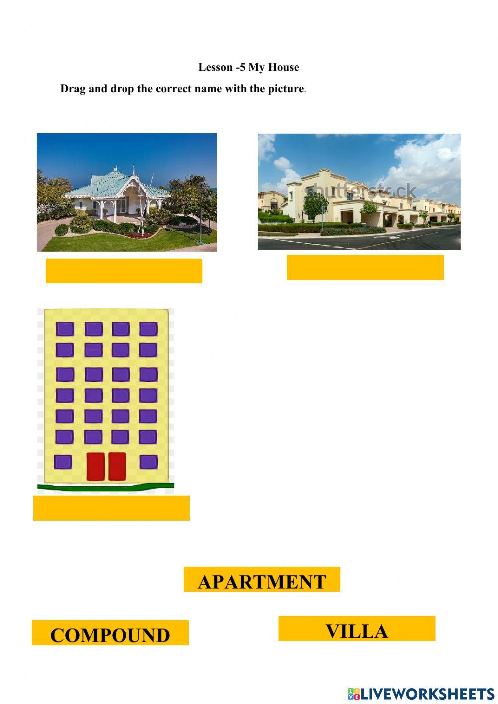 My House 2 | Free Interactive Worksheets | 5207933