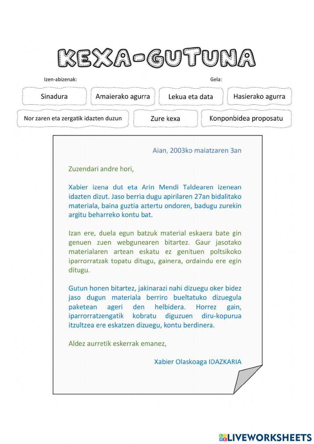 Kexa gutuna | Free Interactive Worksheets | 1532062