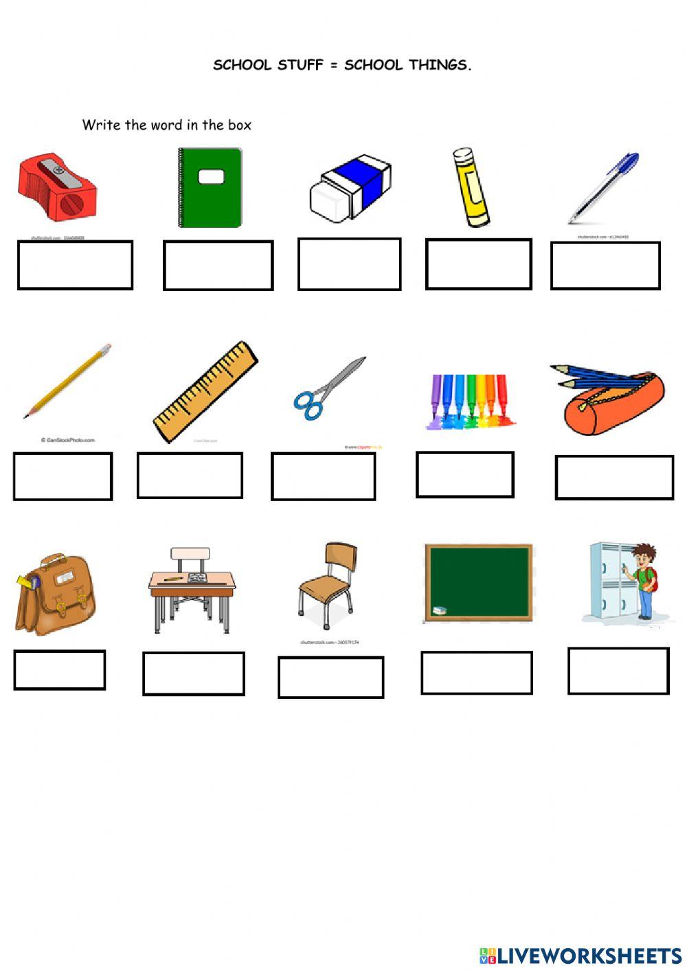 School stuff pictionary | Christelle URBAN | Live