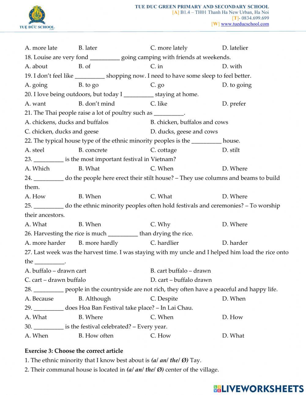 E8 Midterm revision worksheet | Live Worksheets