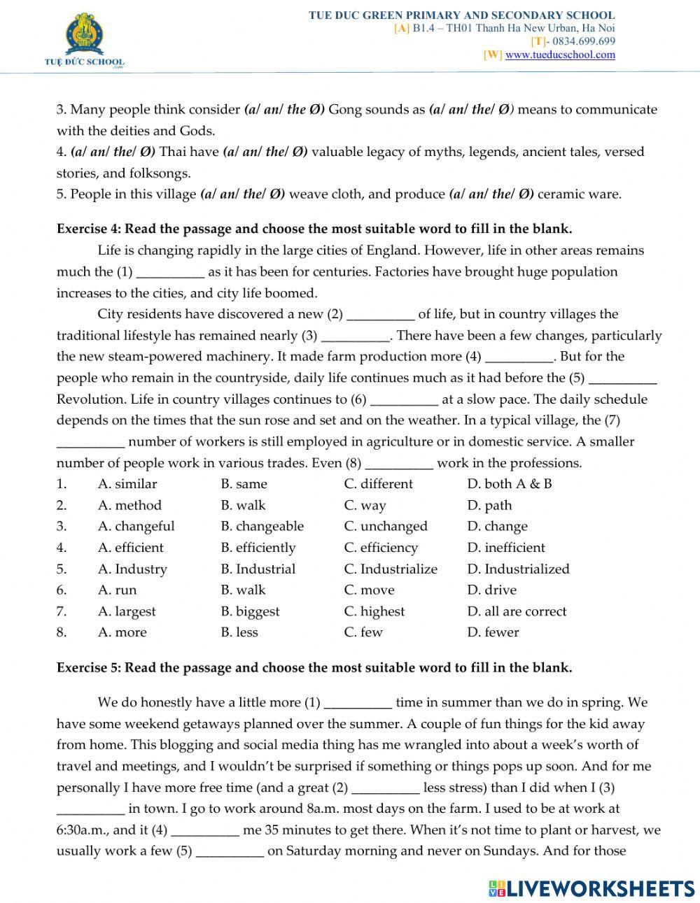 E8 Midterm revision worksheet | Live Worksheets