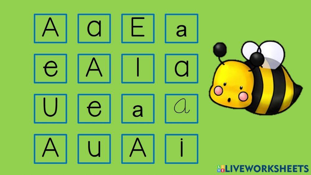 Identificar vocal a worksheet | Live Worksheets