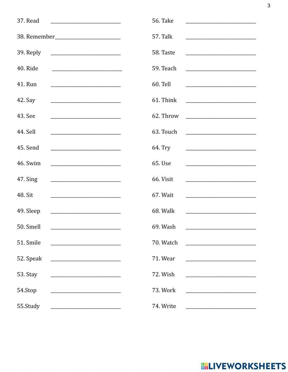 Change to Present Continuous 1533574 | Caceres8 | Live