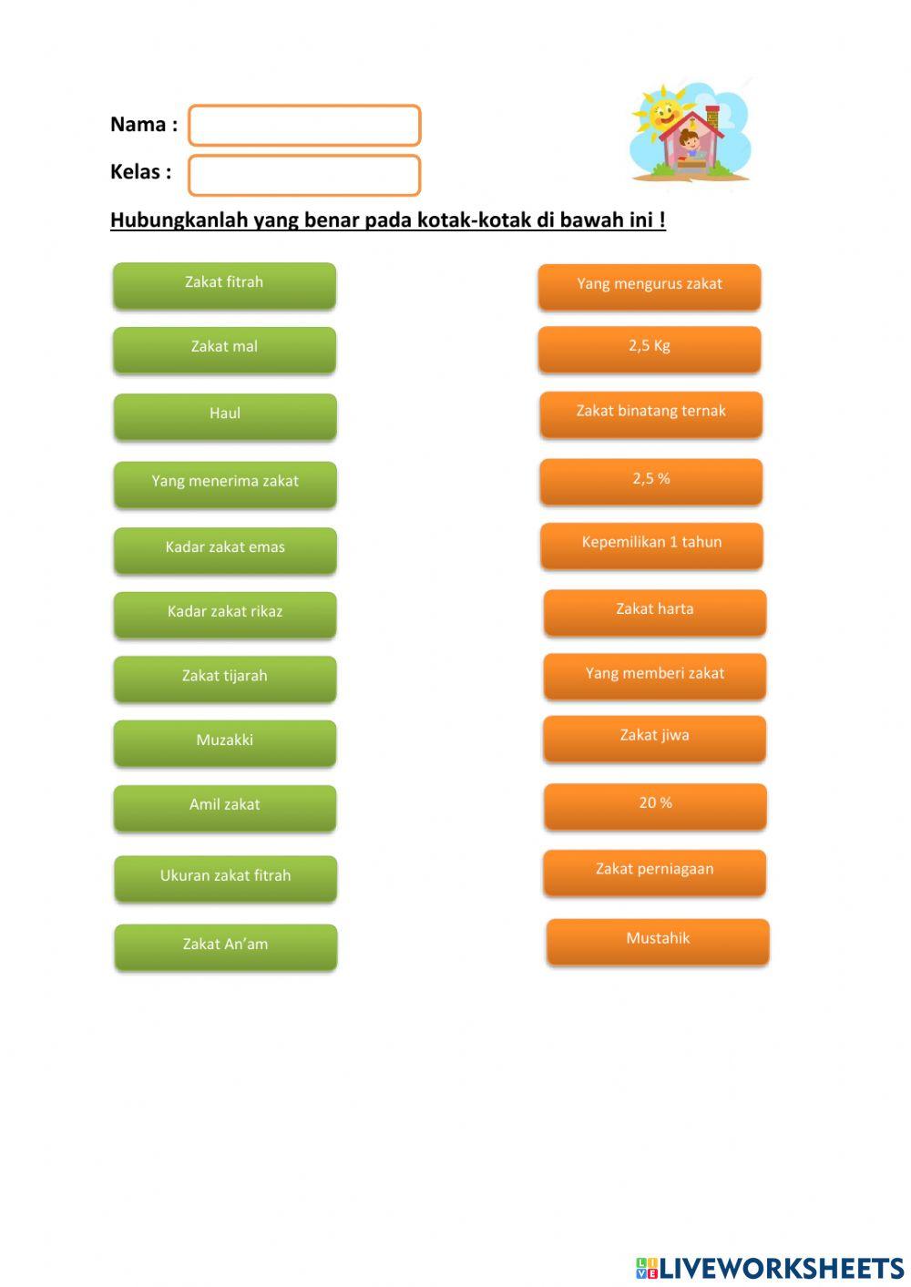 1533718 | Zakat | Siti Tarwiyah | LiveWorksheets